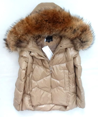 MISS FOFO zimowa puchowa jenot lucky beż camel S - 13017448422 ...