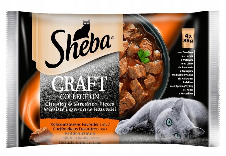 SHEBA CRAFT SOCZYSTE SMAKI W SOSIE DLA KOTA 4x85g - 12431902244 ...