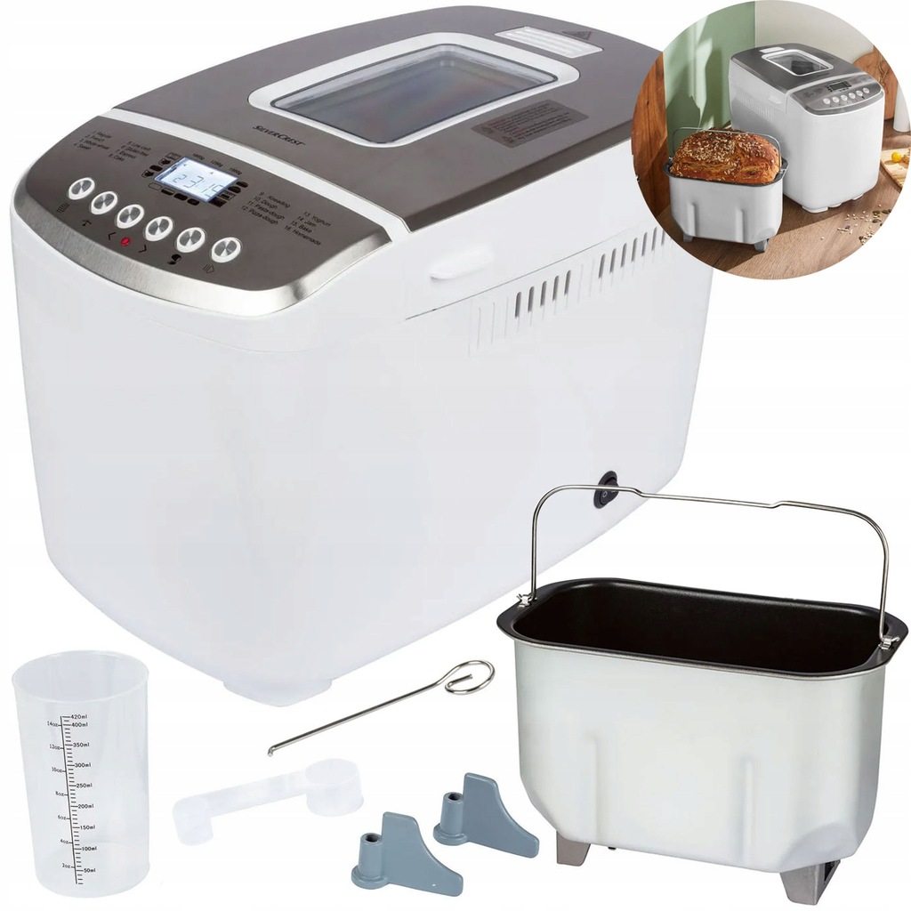 WYPIEKACZ AUTOMAT DO CHLEBA 850W SILVERCREST NOWY - 10109579878 - oficjalne archiwum Allegro