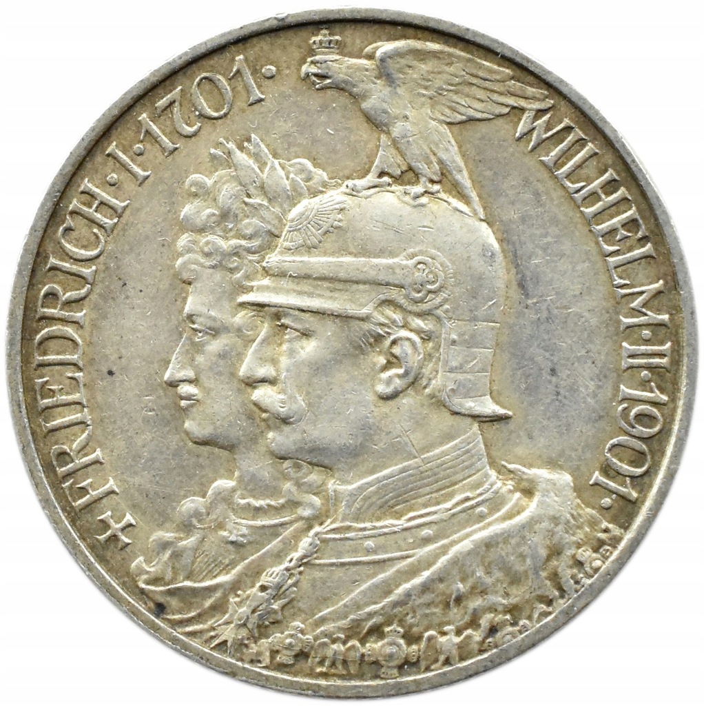 Niemcy, Prusy, Wilhelm II, 2 marki 1901 A, Berlin - 13781241168 - oficjalne archiwum Allegro