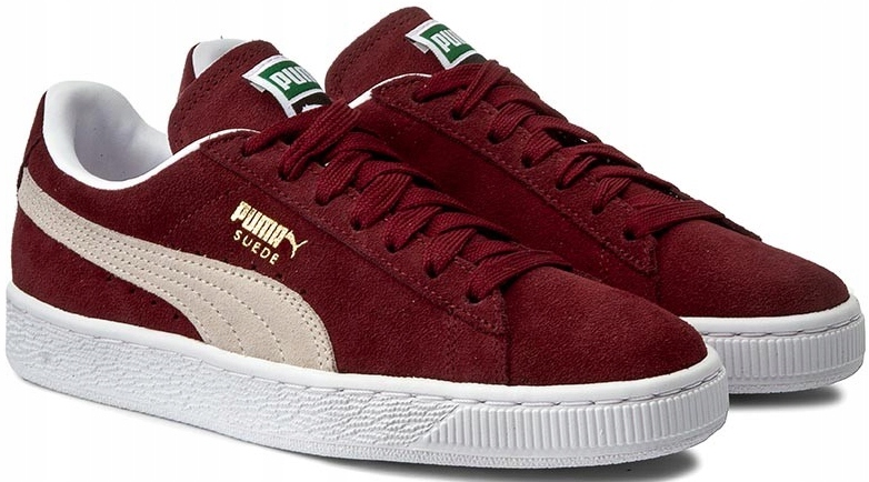 BUTY MĘSKIE PUMA SUEDE BORDOWE SPORTOWE ROZ 46 - 12718361766 ...