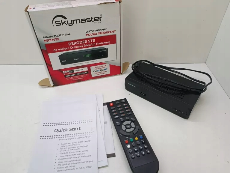 TUNER DVB-T2 SKYMASTER STB N2 PUD/PILOT - 12514487232 - oficjalne archiwum Allegro