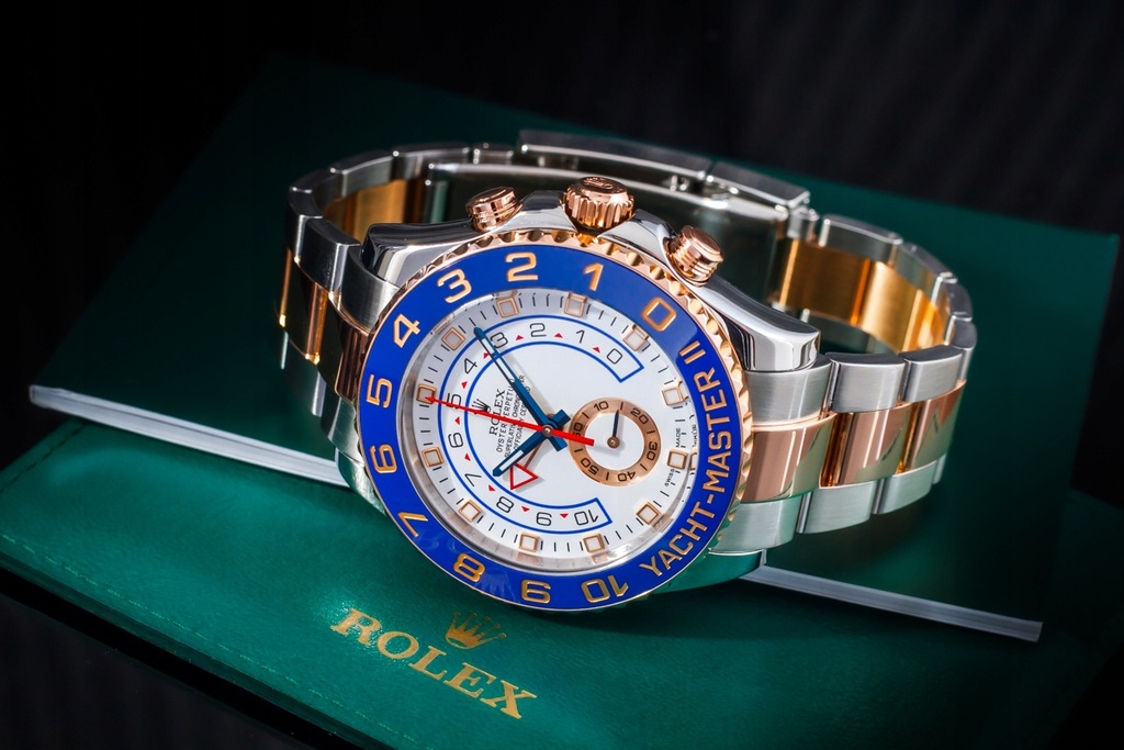 ROLEX YACHT MASTER II AUTOMATIC COSC 116681 SS|18K GOLD 44MM+PASEK/KPL ...