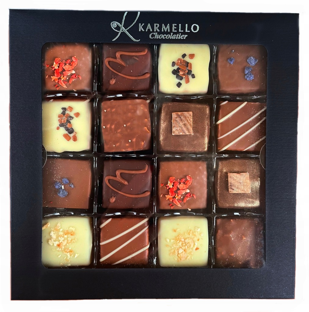 Czekoladki PRALINY Z OKIENKIEM Karmello 205g - 12865298224 - oficjalne archiwum Allegro