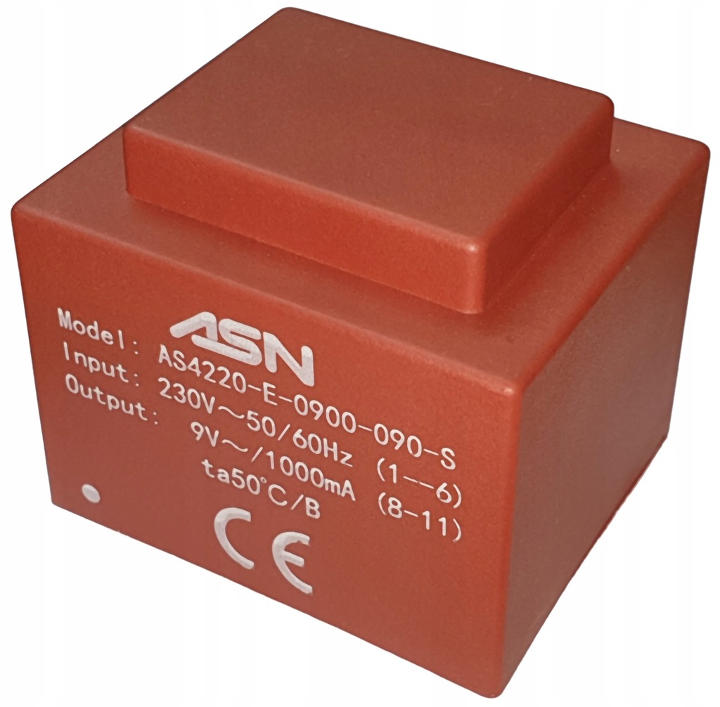 Transformator 9V 9W EI42 do druku zalewany ASN - 9711818766 - oficjalne archiwum Allegro