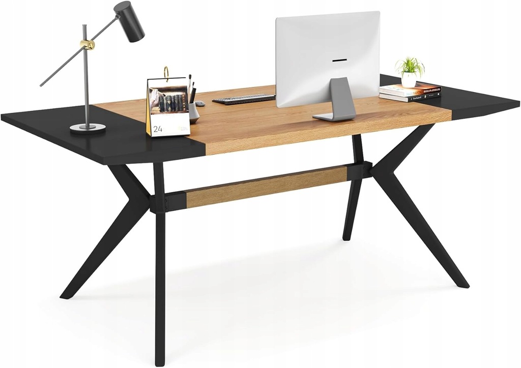 Biurko gabinetowe 160 cm, biurko komputerowe z ramą w kształcie litery ...