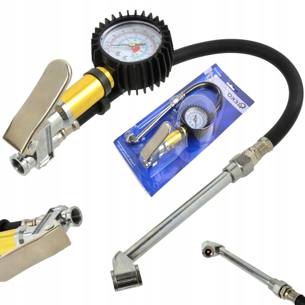 PISTOLET DO POMPOWANIA KÓŁ 15BAR Z MANOMETREM - 13361079661 - oficjalne ...