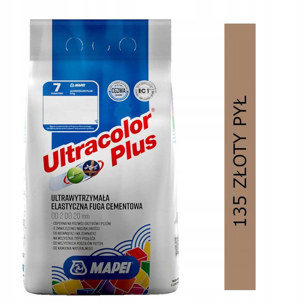 MAPEI Fuga Ultracolor Plus 135 ZŁOTY PYŁ 2kg - 8472622926 - oficjalne ...