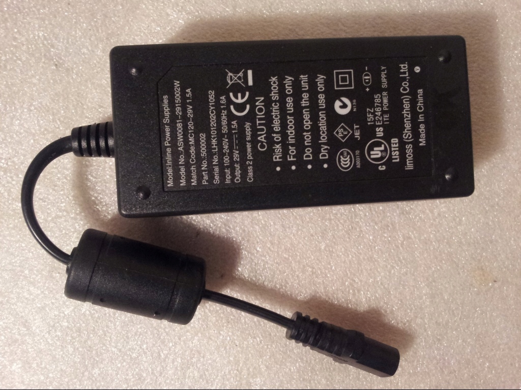 zasilacz fotela krzesła 29V 1,5A ASW0081-2915002W - 14406534512 ...