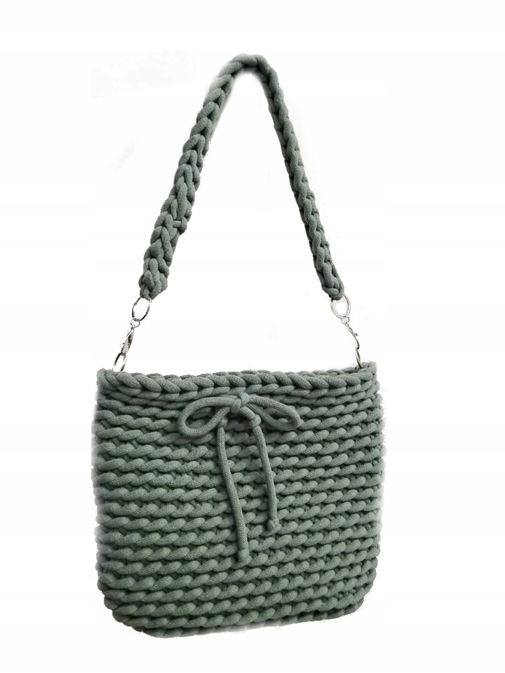 Torebka z grubego sznurka ręcznie pleciona - 11150833340 - oficjalne archiwum Allegro