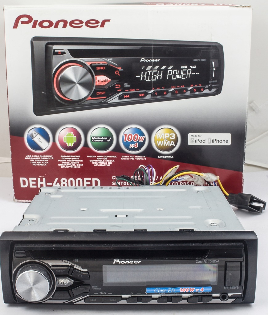 Pioneer DEH-4800FD 1-DIN 4x100 W BCM - 12633853602 - oficjalne archiwum ...