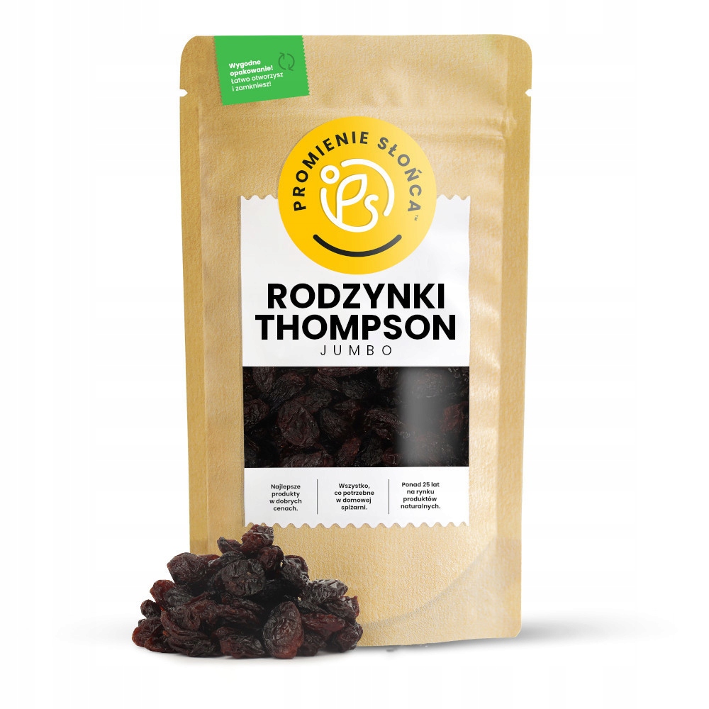 Rodzynki Thompson Jumbo 1000 g 1 kg Wysoka JAKOŚĆ - 14647211077 - oficjalne archiwum Allegro