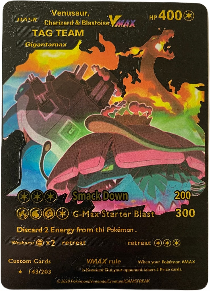 Czarna Karta Venusaur, Charizard&Blastoise - 13597076304 - oficjalne archiwum Allegro