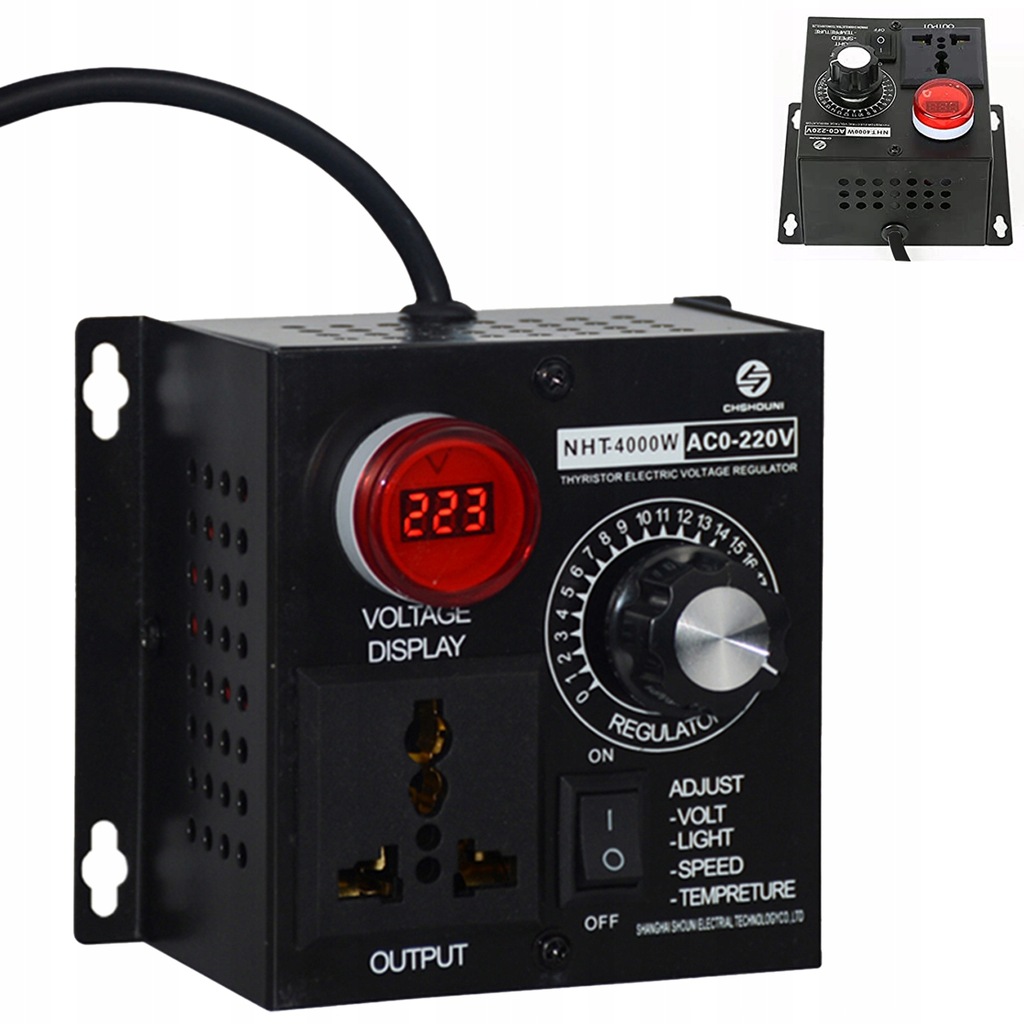 STEROWNIK SILNIKA AC SCR REGULATOR 220V 4000W - 13305529116 - oficjalne ...