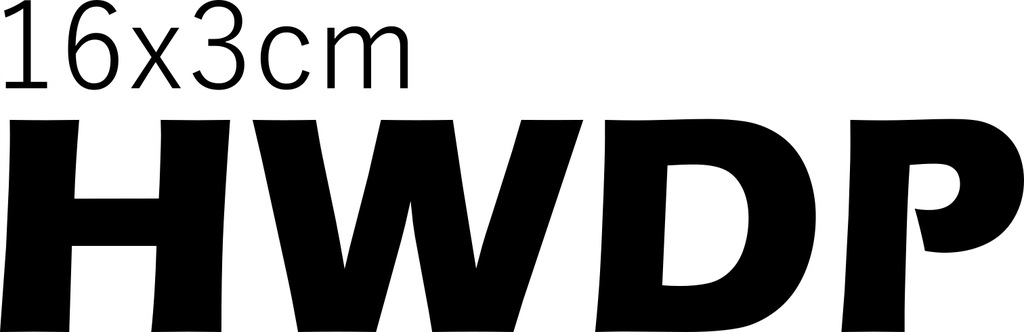 Naklejka HWDP 16x3cm - 12089879386 - oficjalne archiwum Allegro