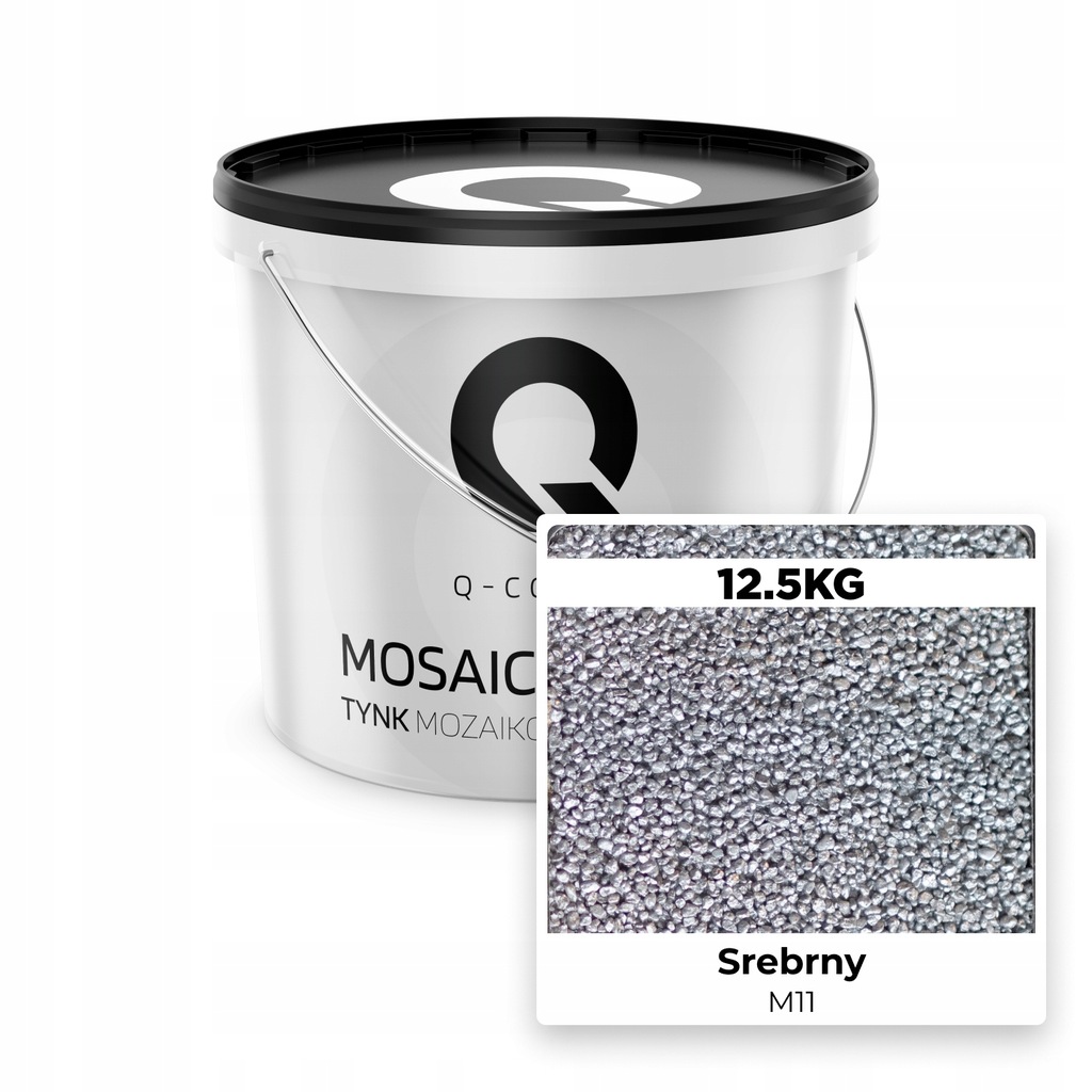 TYNK MOZAIKOWY DEKORACYJNY SREBRNY M11 12,5kg - 13339990574 - oficjalne archiwum Allegro