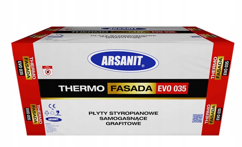 Styropian Arsanit Thermo Fasada EVO 0,035 10 cm - 12379347160 - oficjalne archiwum Allegro