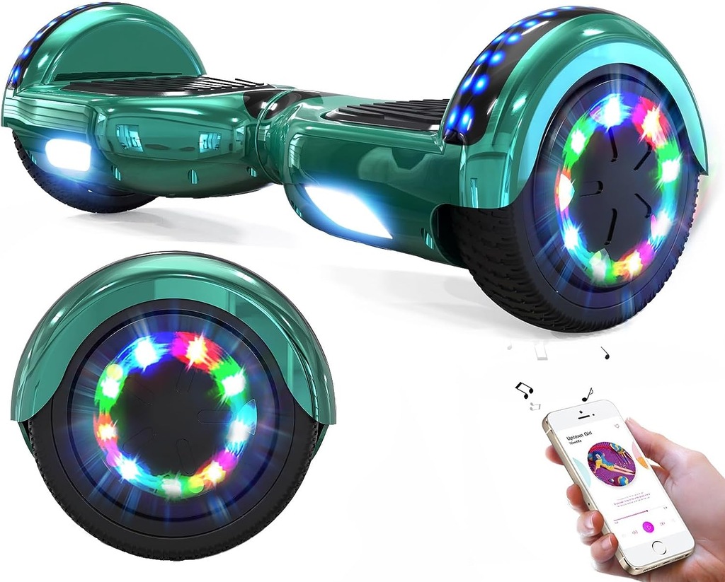 ELECTRIC SKATEBOARDS 6.5" HOVERBOARD LED+BLUETOOTH - 14314898112 ...
