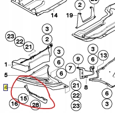 Osłona dolna podwozia uszczelka BMW 7' E65 - 9441163714 - oficjalne ...