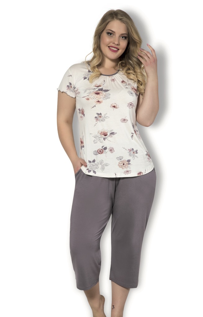 Piżama Damska Wiskoza 4XL XXXXL 56 58 ** NOWOŚĆ - 7849463280 - oficjalne archiwum Allegro