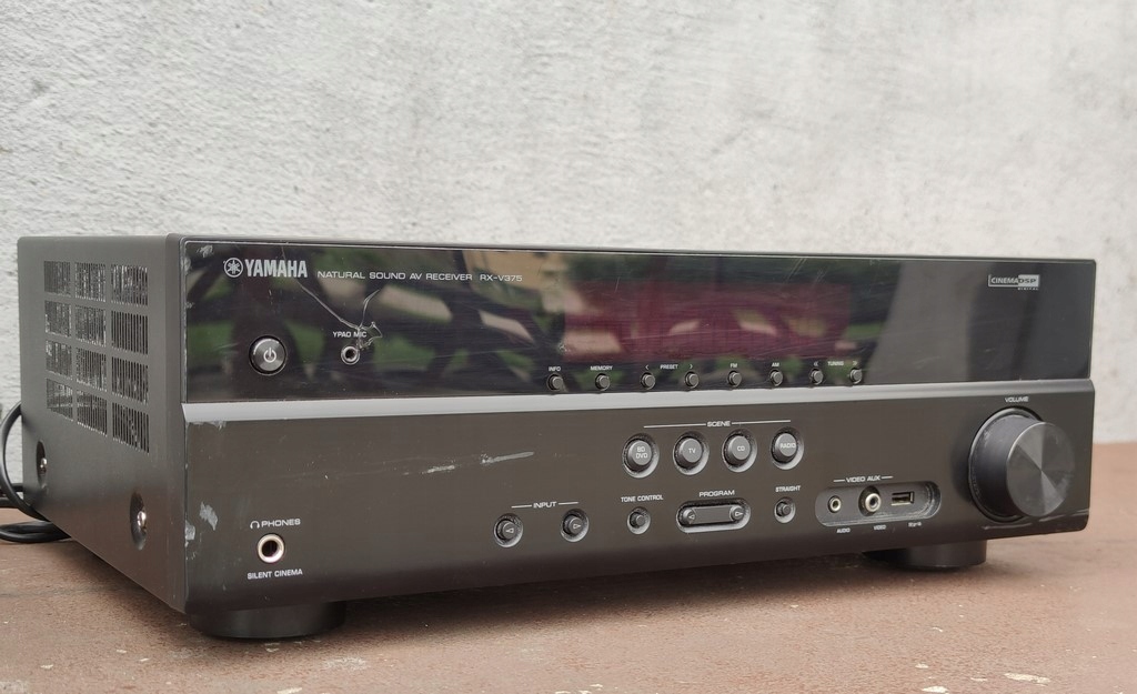 Amplituner Yamaha RX-V375 A czarny/uszkodzony - 14501755785 - oficjalne archiwum Allegro