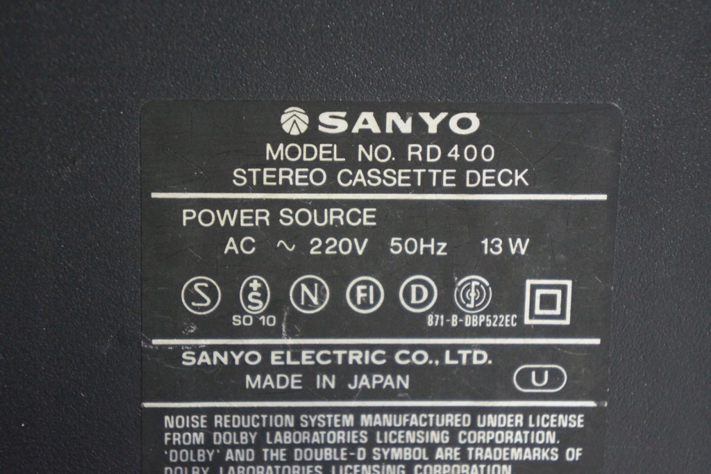 Купить КАССЕТНЫЙ РЕГИСТРАТОР SANYO RD-400: отзывы, фото и ...