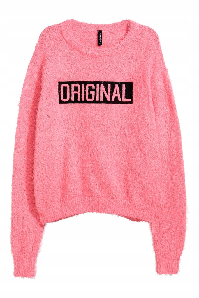 HM NOWY PUSZYSTY MECHATY MOCHERKOWY SWETER RÓŻ S - 12686747153 ...