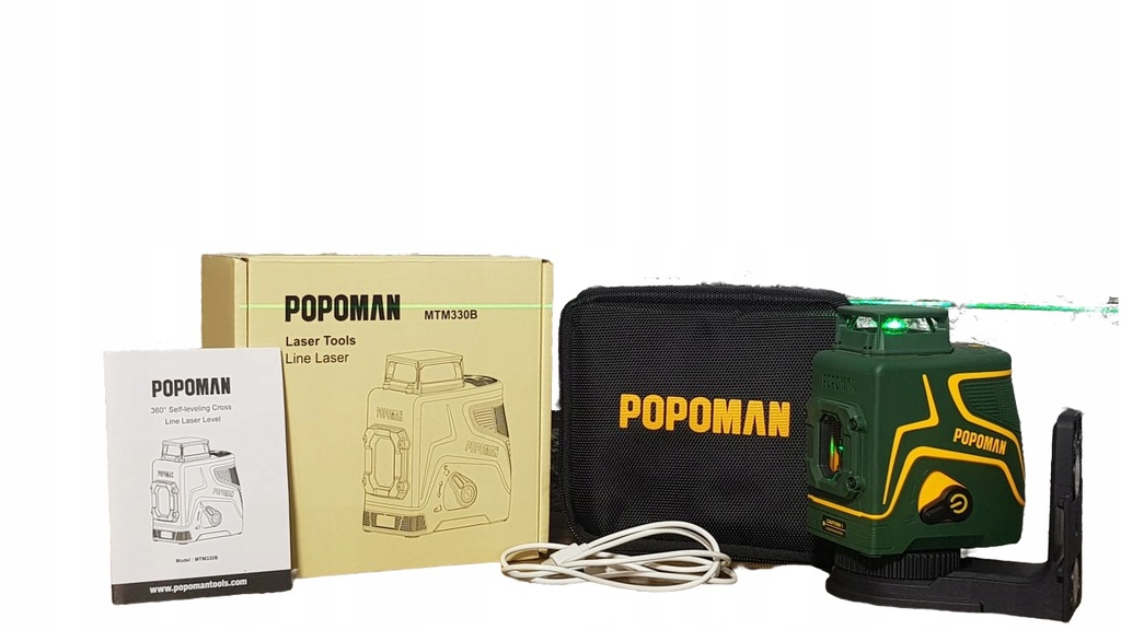 Poziomica laser krzyżowy Popoman MTM330B 2x360° - 12009012521 ...