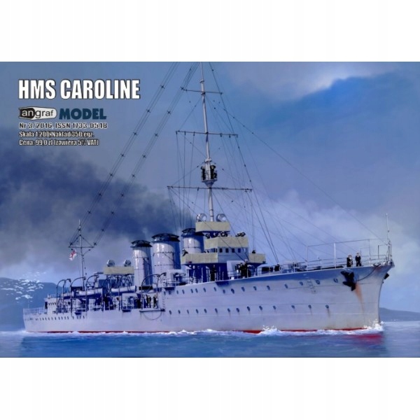 Lekki krążownik HMS Caroline, Angraf Model, 1:200 - 17245911096 ...
