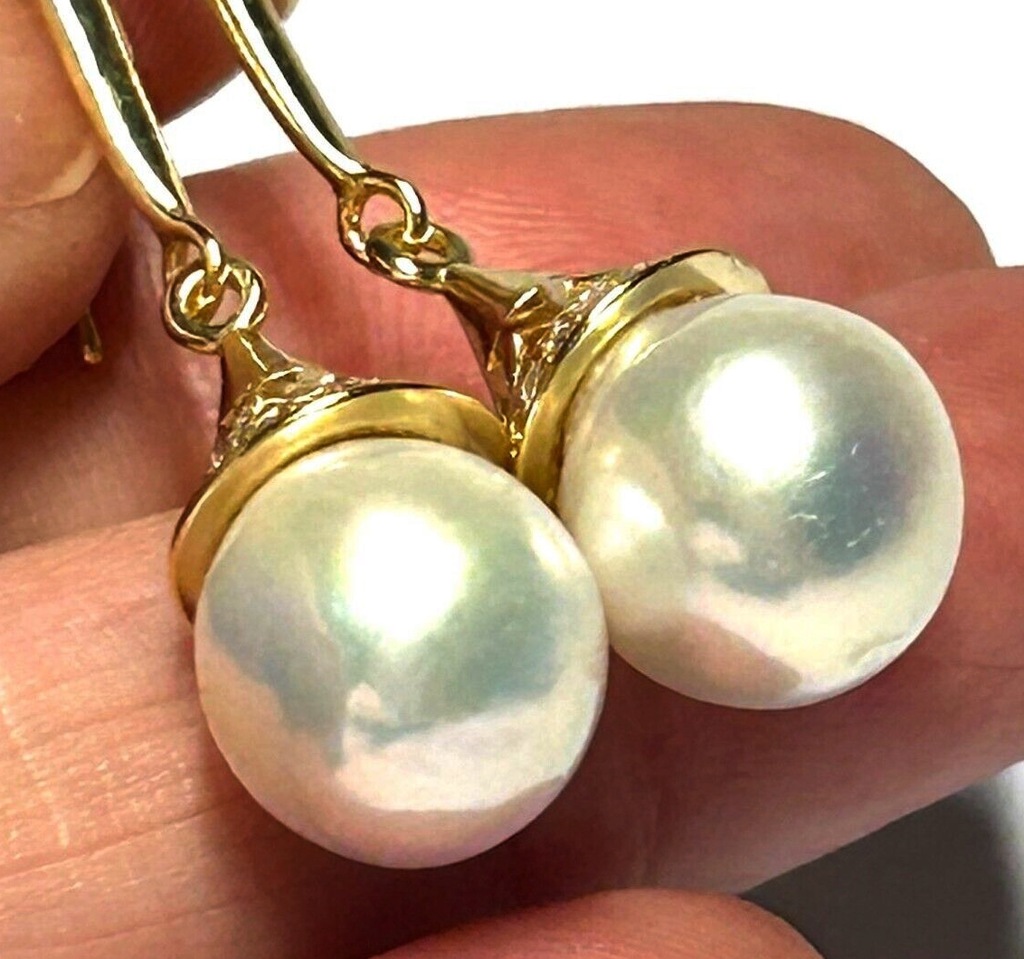 NATURALNE HODOWLANE PERLY EDISON SMIETANKOWE BIALE SREDNICA 10MM ...