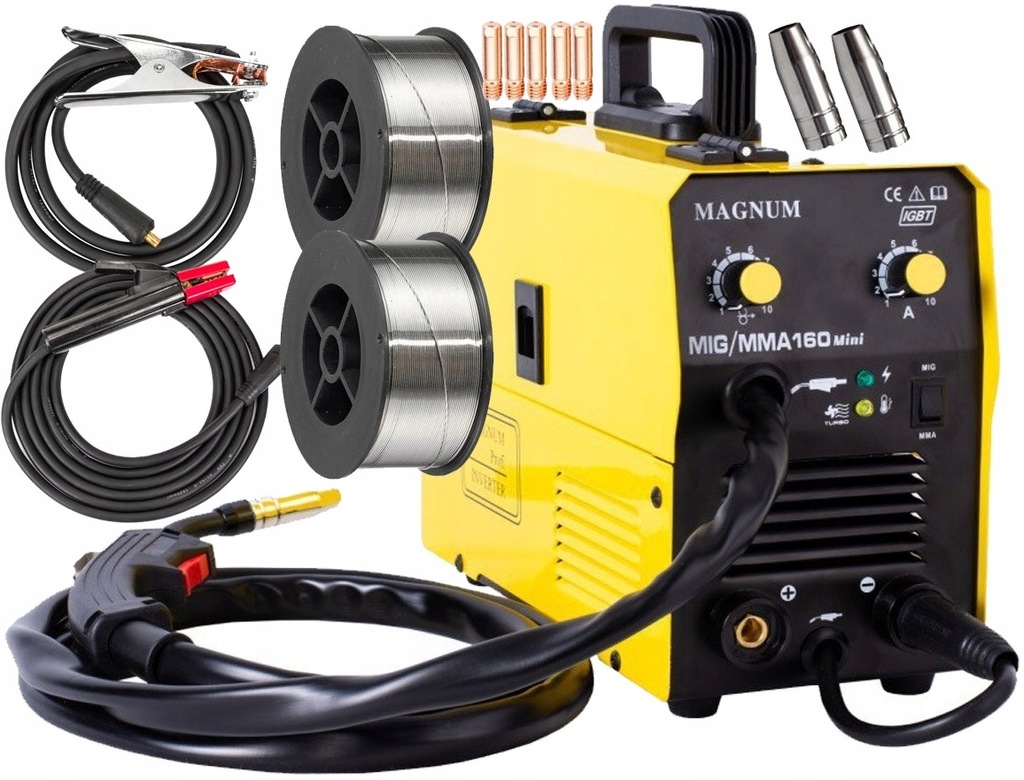 MIGOMAT Spawarka MAGNUM 160 MINI MIG BEZ GAZOWY - 11110191744 ...