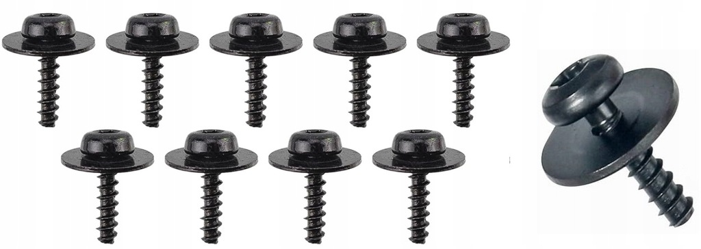 10x ŚRUBA WKRĘT TORX NADKOLA ZDERZAKA VW AUDI SEAT FORD - 14532696927 ...