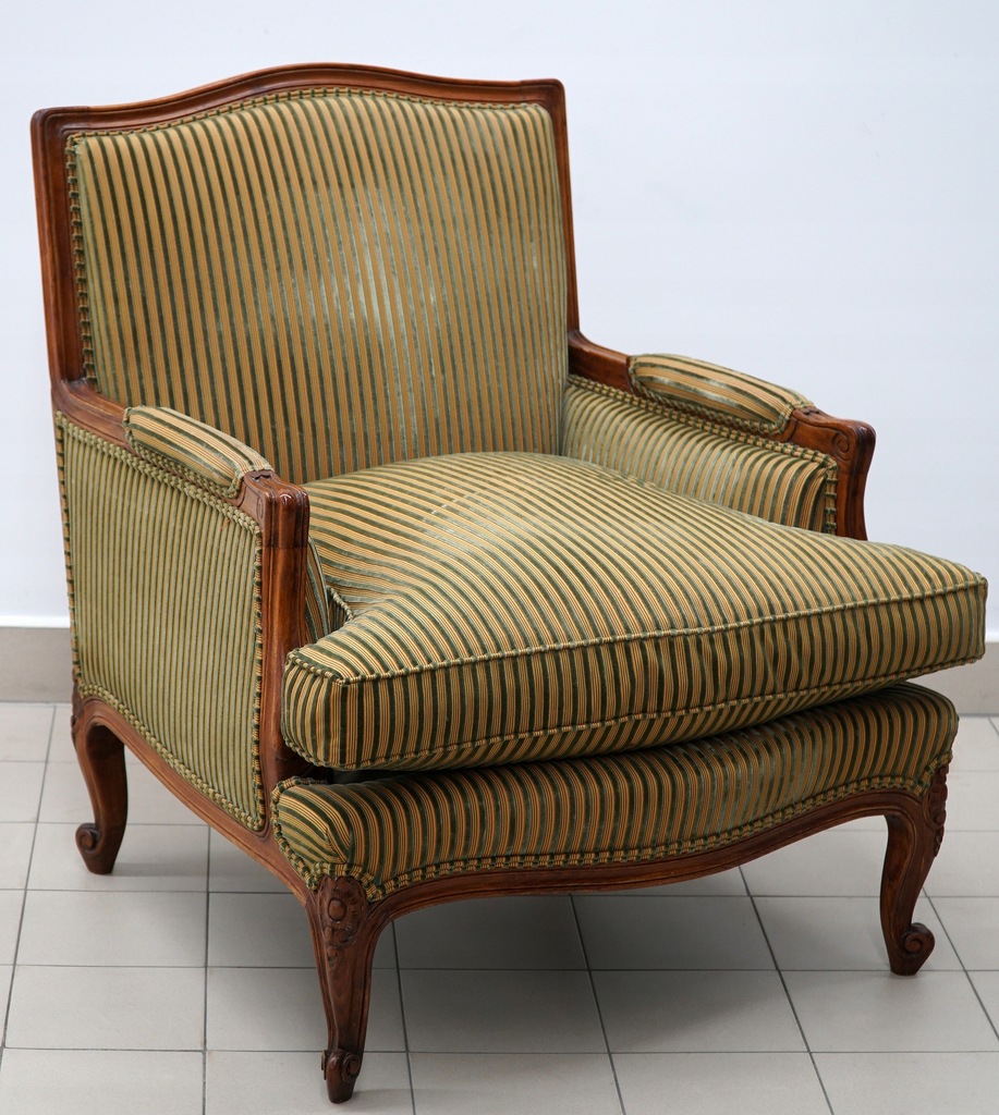 FOTEL LUDWIKOWSKI ORZECHOWY NA SPRĘŻYNACH - 13425134810 - oficjalne archiwum Allegro