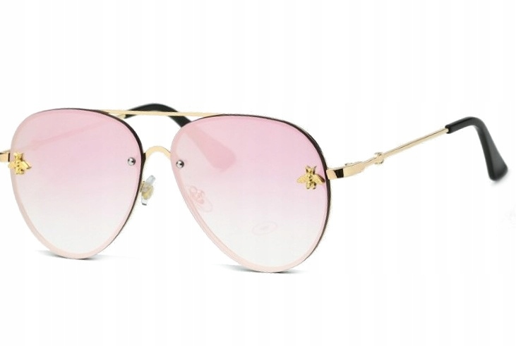 DAMSKIE Okulary PILOTKI Przeciwsłoneczne LUSTRA - 10914894544 ...
