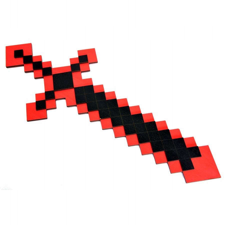 Drewniany miecz MINECRAFT Czerwono-Czarny 48cm HIT - 9946177387 ...