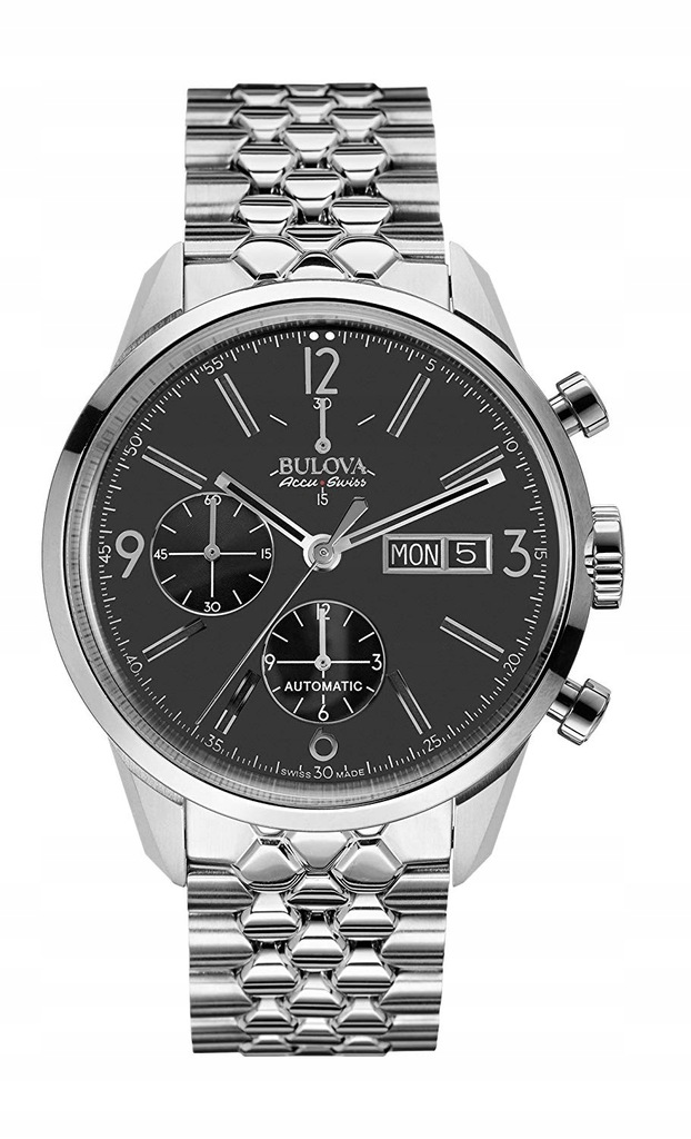 BULOVA 63C119 automatyczny ACCU SWISS MADE stoper - 10424972124 ...