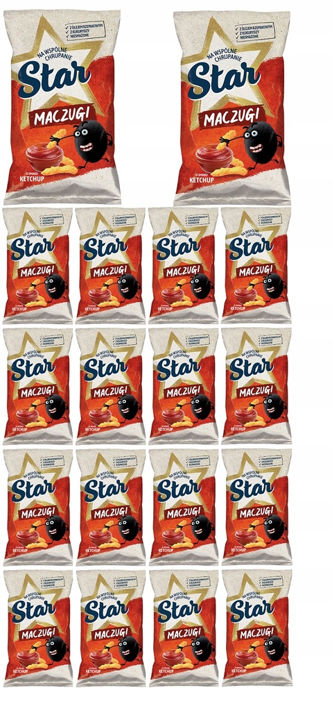 MACZUGI CHRUPKI KETCHUPOWE STAR CHIPS 18x80g - 12543506980 - oficjalne ...