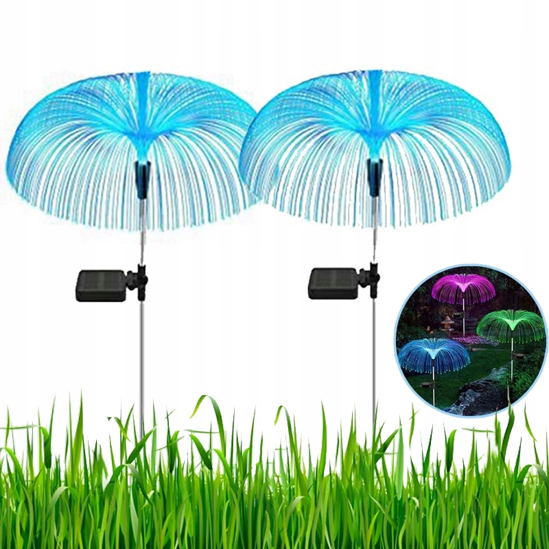 2x LAMPA SOLARNA OGRODOWA RGB MEDUZA LAMPKA - 13926170711 - oficjalne archiwum Allegro