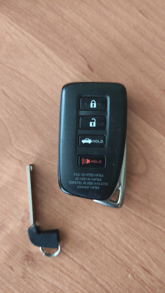KLUCZ SMARTKEY LEXUS NX IS RC LX GS LS USA 14FBA - 12070618923 ...