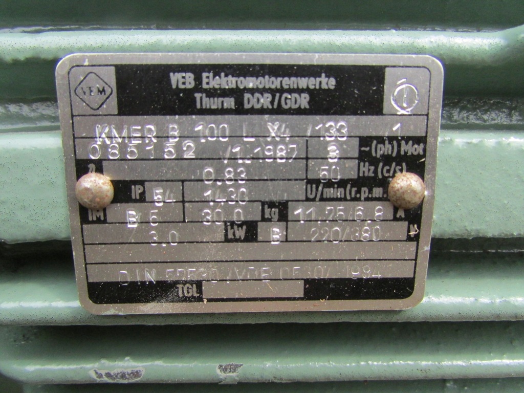 Silnik elektryczny VEM 3 kw 1430 obr/min NOWY - 11027419031 - oficjalne archiwum Allegro