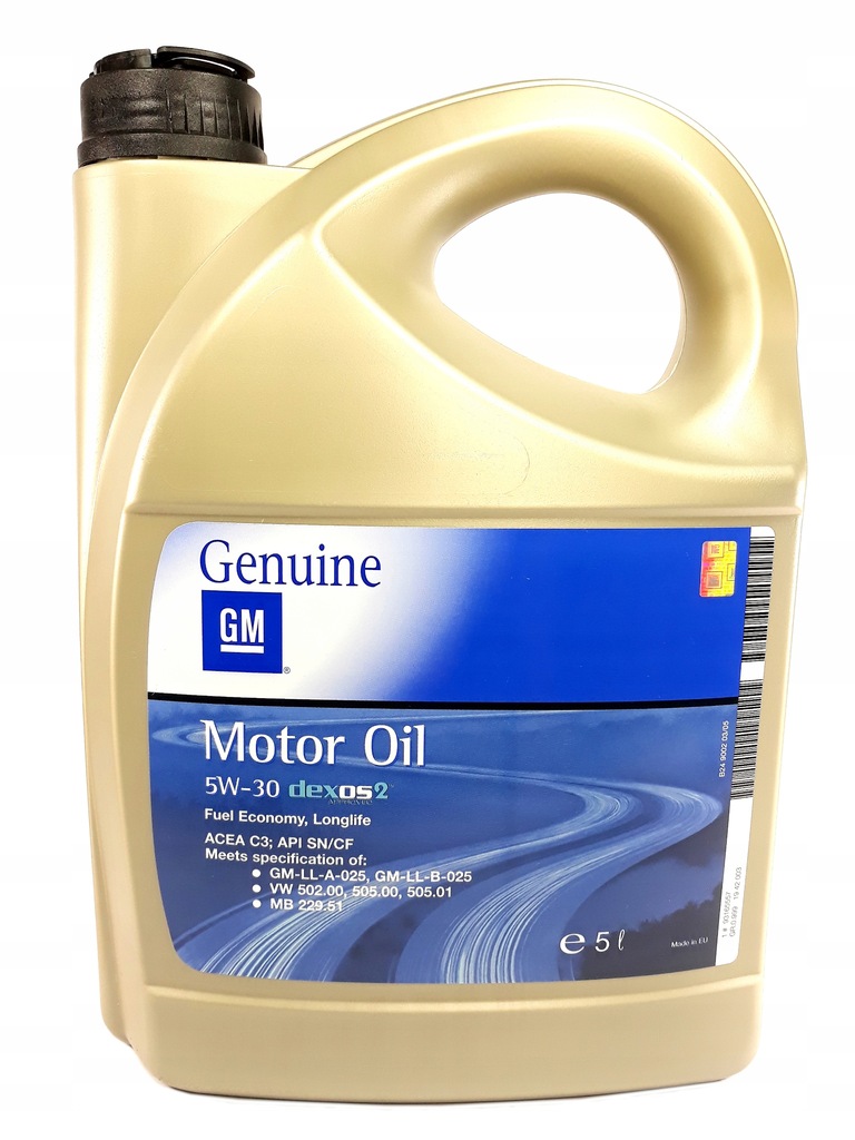 GM Dexos2 5W30 Olej silnikowy Opel 5L - 8973188015 - oficjalne archiwum ...