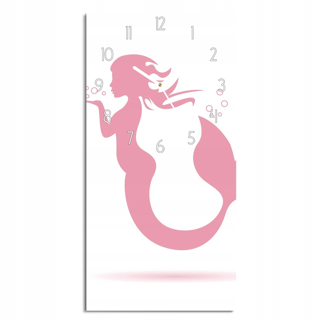 zegar z obrazem Syrena ryba cień róż 30x60 cichy - 12127600179 ...