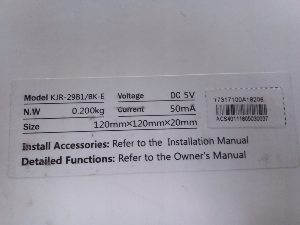 Sterownik ścienny klimatyzacji Midea KJR-29B1/BK-E - 7945357670 ...