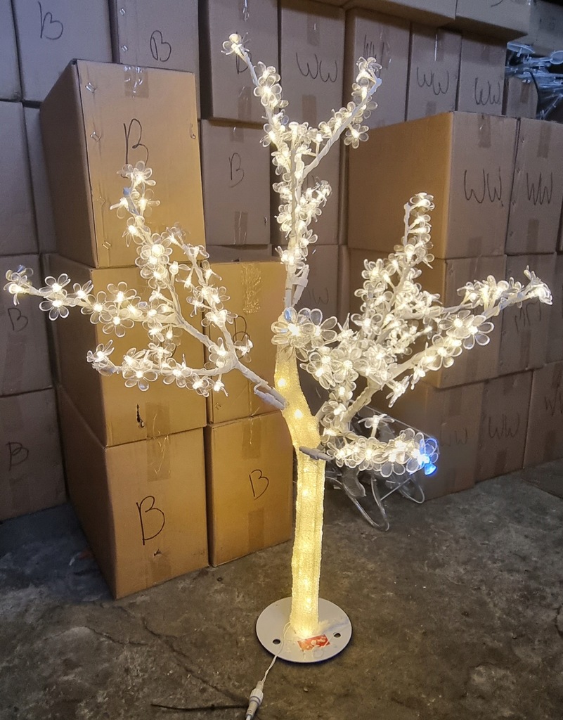 DRZEWKO WIŚNIA LED AKRYL CIEPŁY BIAŁY 120CM + FLASH - 14736973072 ...