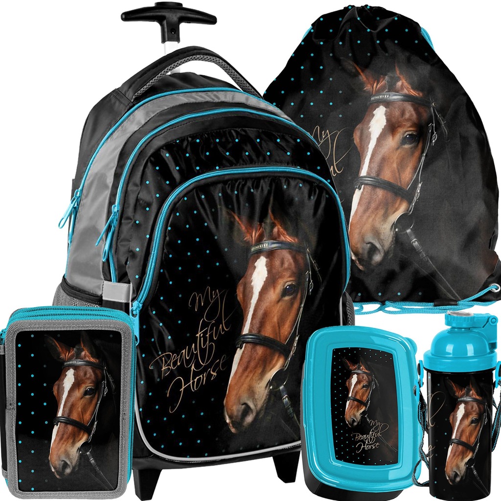 PLECAK NA KÓŁKACH Z KONIEM KOŃ ZESTAW SZKOLNY PASO - 7455001917 - oficjalne archiwum Allegro