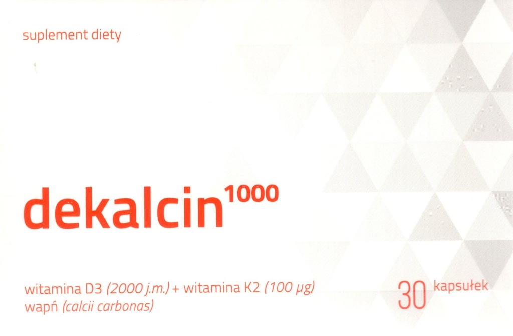 DEKALCIN 1000 30 kapsułek - 7148473433 - oficjalne archiwum Allegro