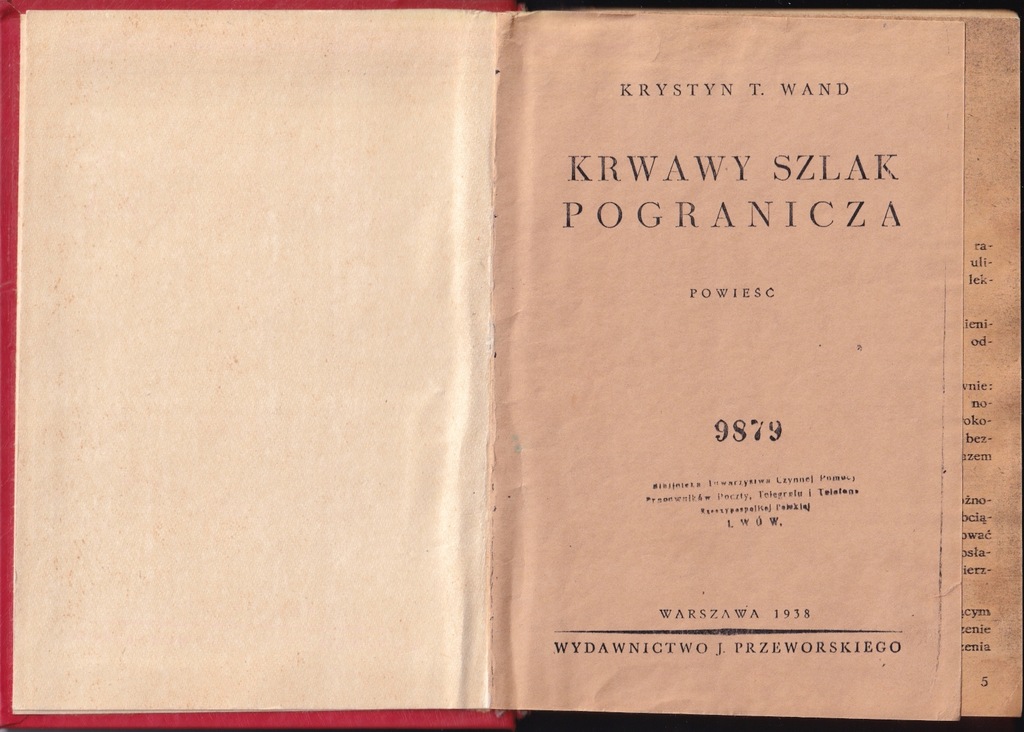 Krystyn T. Wand - Krwawy szlak pogranicza - 1938 - 13772207259 ...
