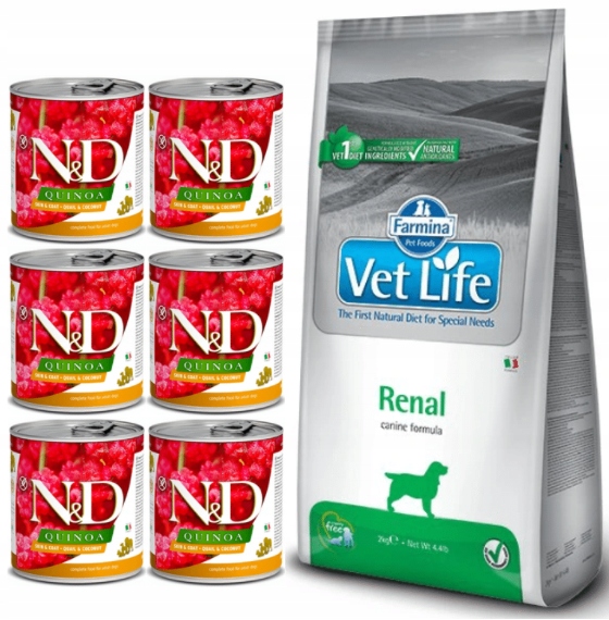 FARMINA VET LIFE RENAL DOG 12KG niewydolność nerek - 11255230366 ...