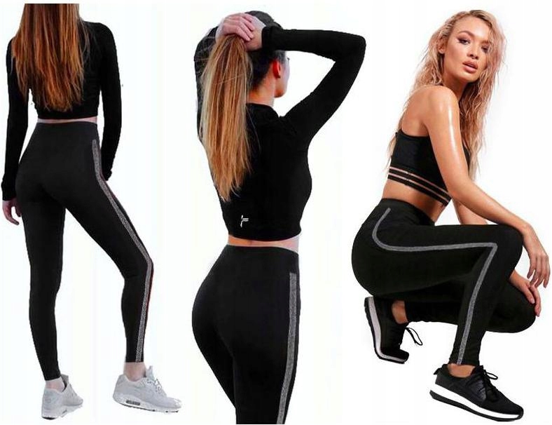 LEGGINSY STYLOWE BAMBUSOWE GETRY WYSOKI STAN PASY - 13231797014 ...