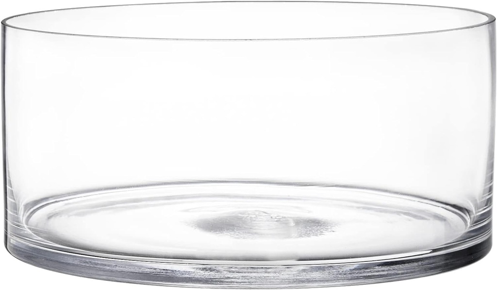 YOUEON Szeroki szklany wazon cylindryczny, 10 x 20 cm - 15123748056 ...